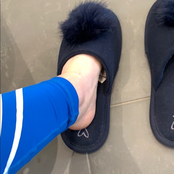 Victoria's Secret | Shoes | Victoria Secret Fuzzy Ball Slippers | Poshmark